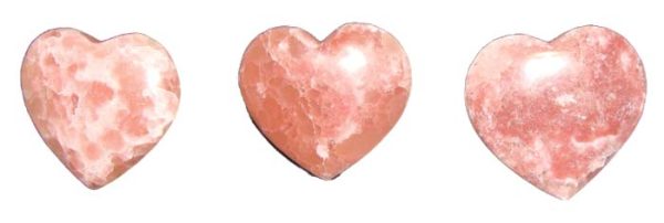 Red Rose Calcite Heart #19CO - Driftstone Pueblo - Wholesale