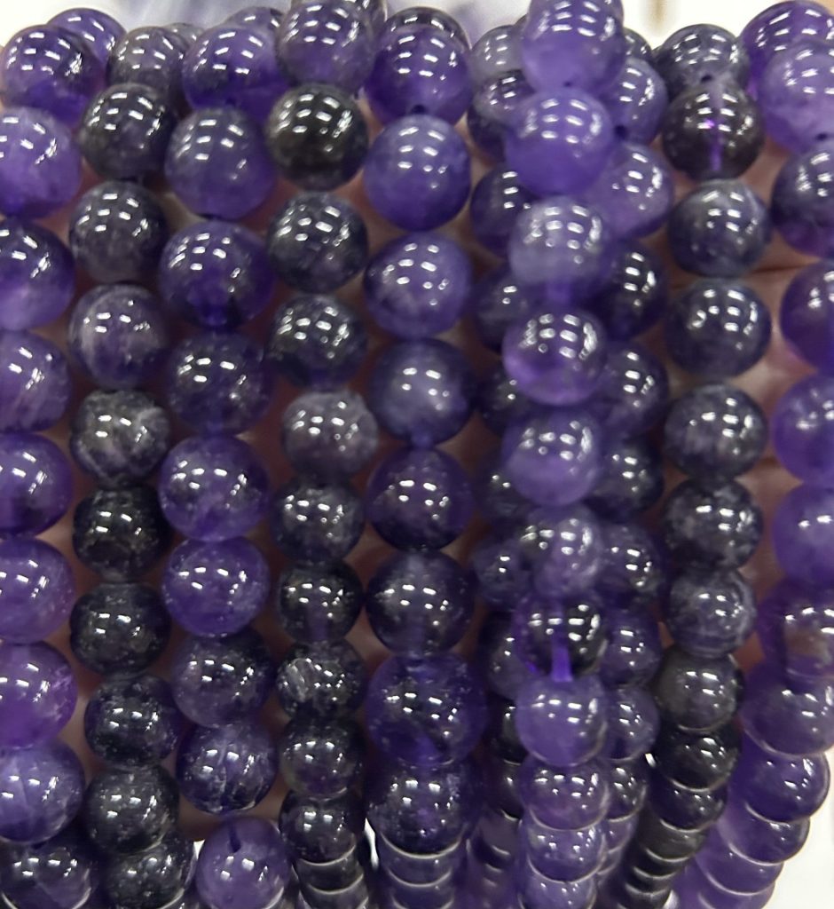 Amethyst Round Bead Lot 10 - Driftstone Pueblo - Wholesale