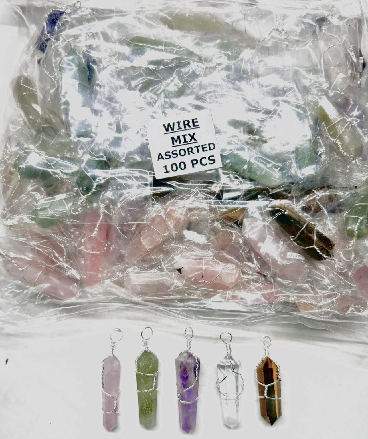Wire Wrapped Stone Pendants Mixed - Driftstone Pueblo - Wholesale